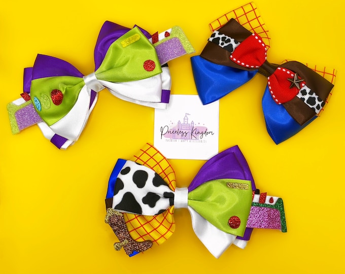 Woody Hair Bow With Clip Buzz Lightyear Inspired Hair Bow Toy Story ...
