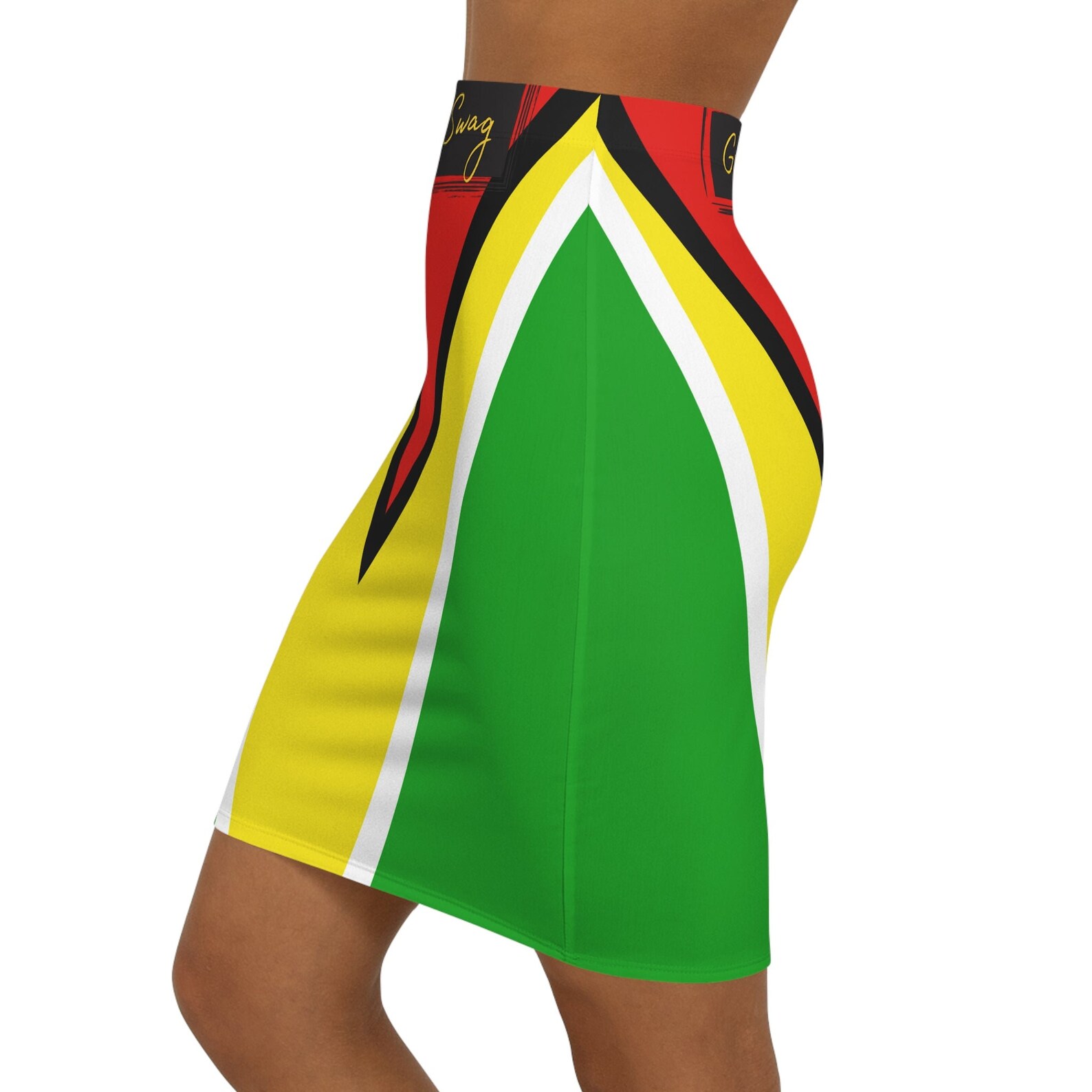 Guyana Flag Women's Mini Pencil Short Skirt by Guyanese Swag ...