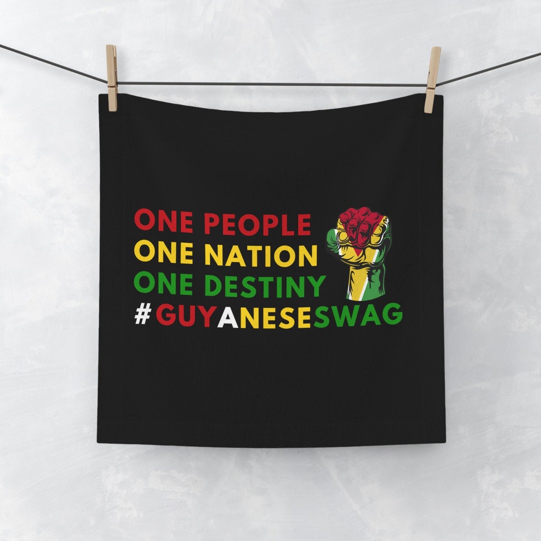Guyana One People One Nation One Destiny Hand Towel Face Towel - Etsy