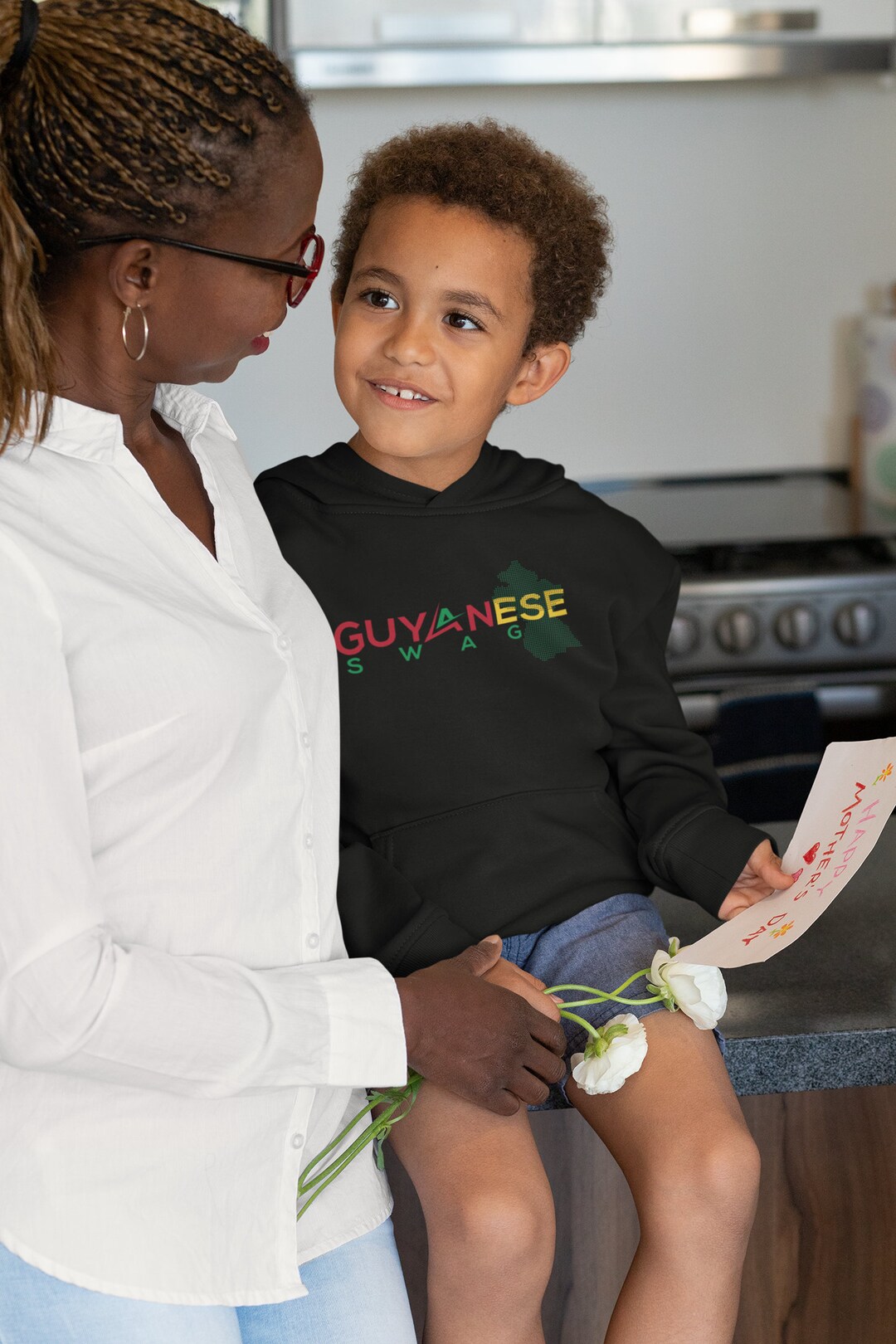 Guyanese Swag Guyana Map Unisex Kids Hoodie - Etsy