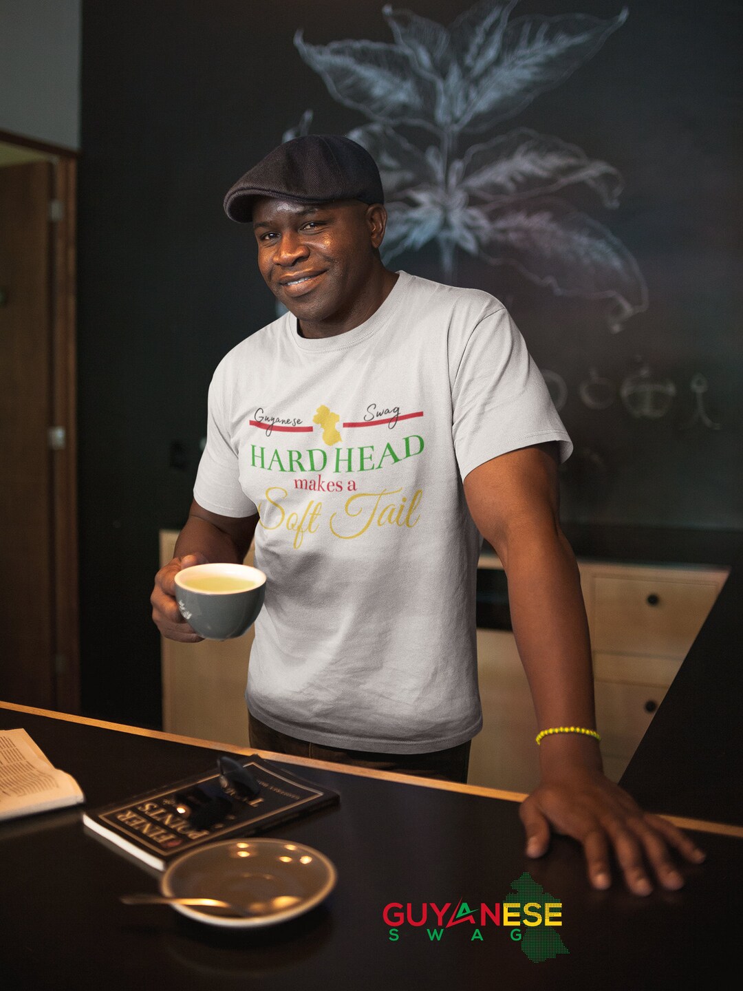Guyanese Quote hard Head Makes a Soft Tail Men's White Tee - Etsy