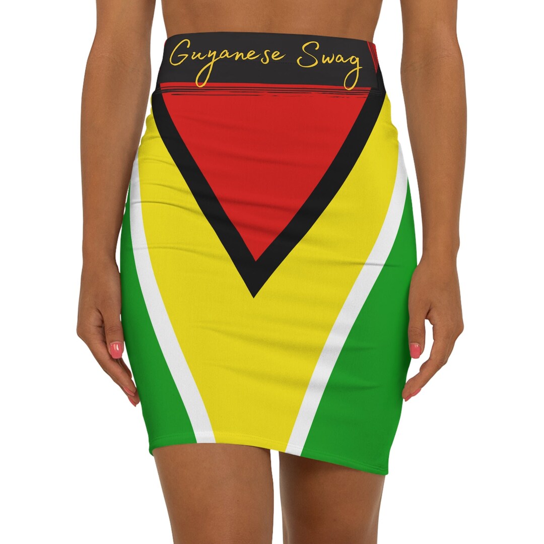 Guyana Flag Women's Mini Pencil Short Skirt by Guyanese Swag ...