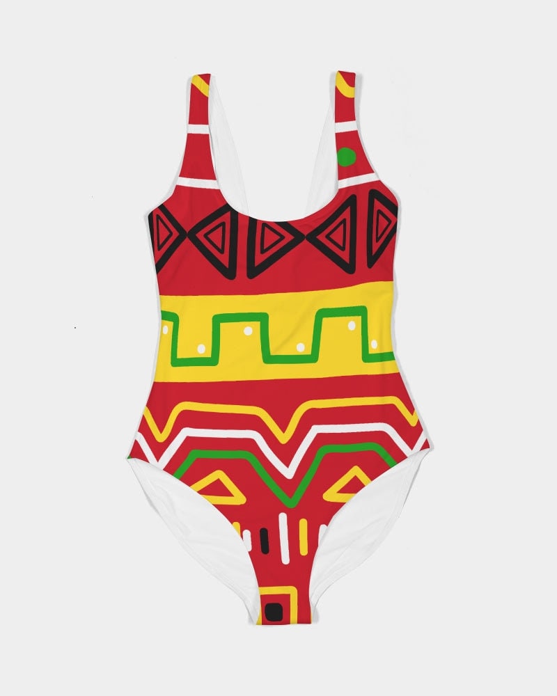 Guyanese Swag Triangle Women's One-piece Swimsuit, Tummy Control ...