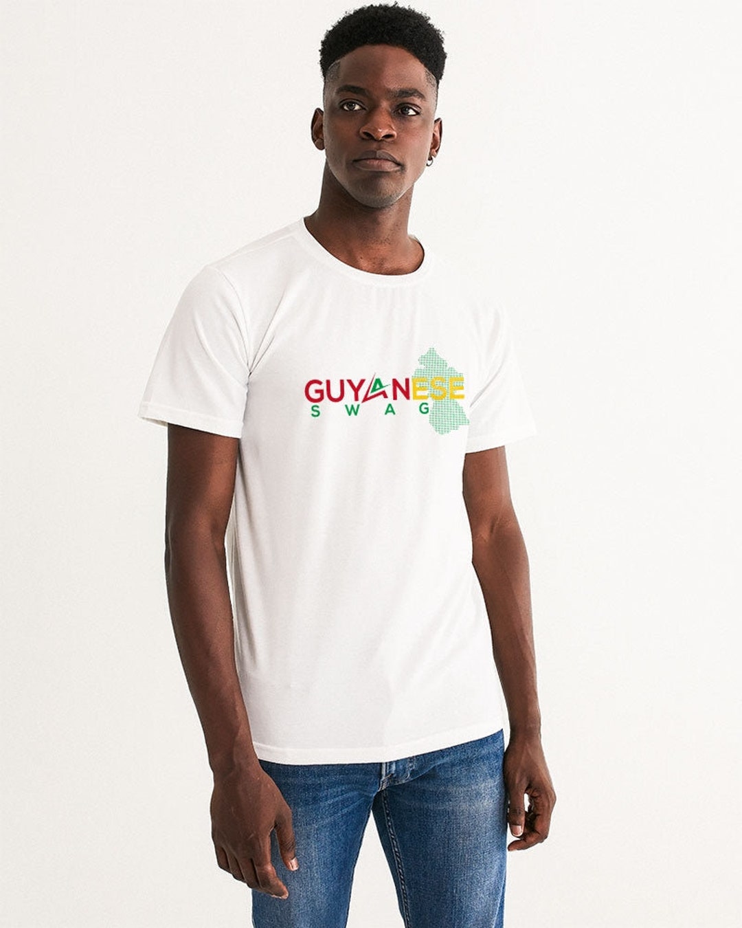 Guyanese Swag Guyana Map Men's Short Sleeves Tee comfortable,stylish ...