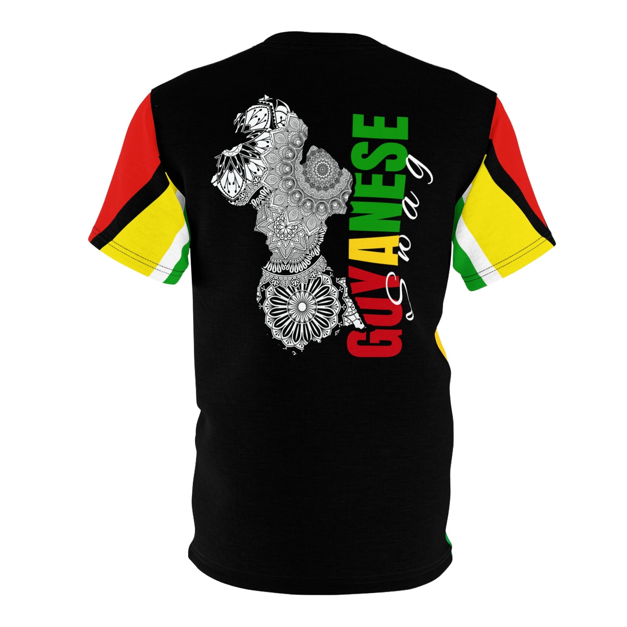 Guyanese Swag Guyana Flag Coat of Arms, Short Sleeve Front Printed Men ...