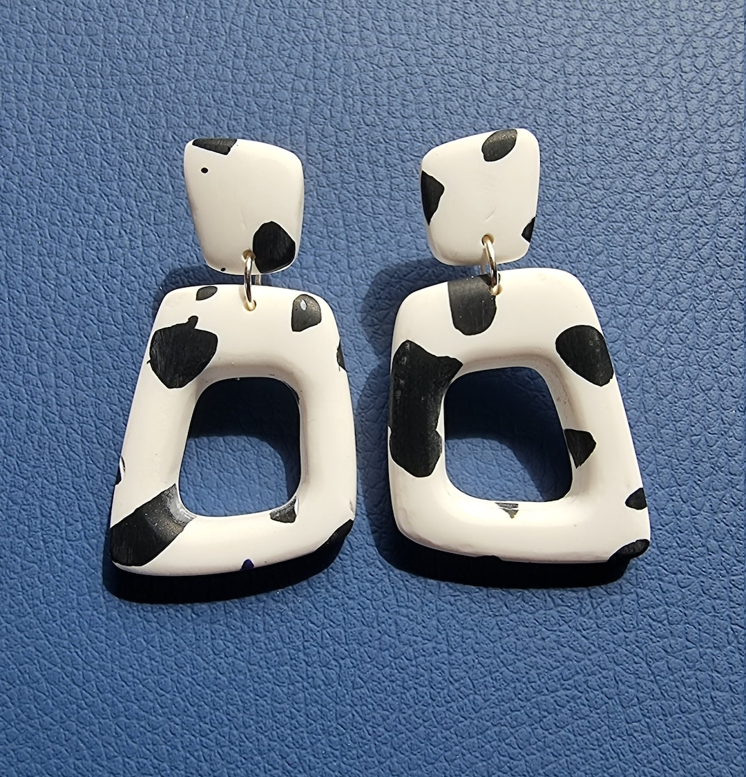 Cow Print Earrings | Funky Earrings | Statement Jewellery ...