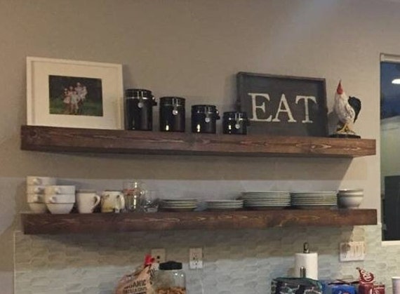 Solid Wood Floating Shelves free Shipping - Etsy