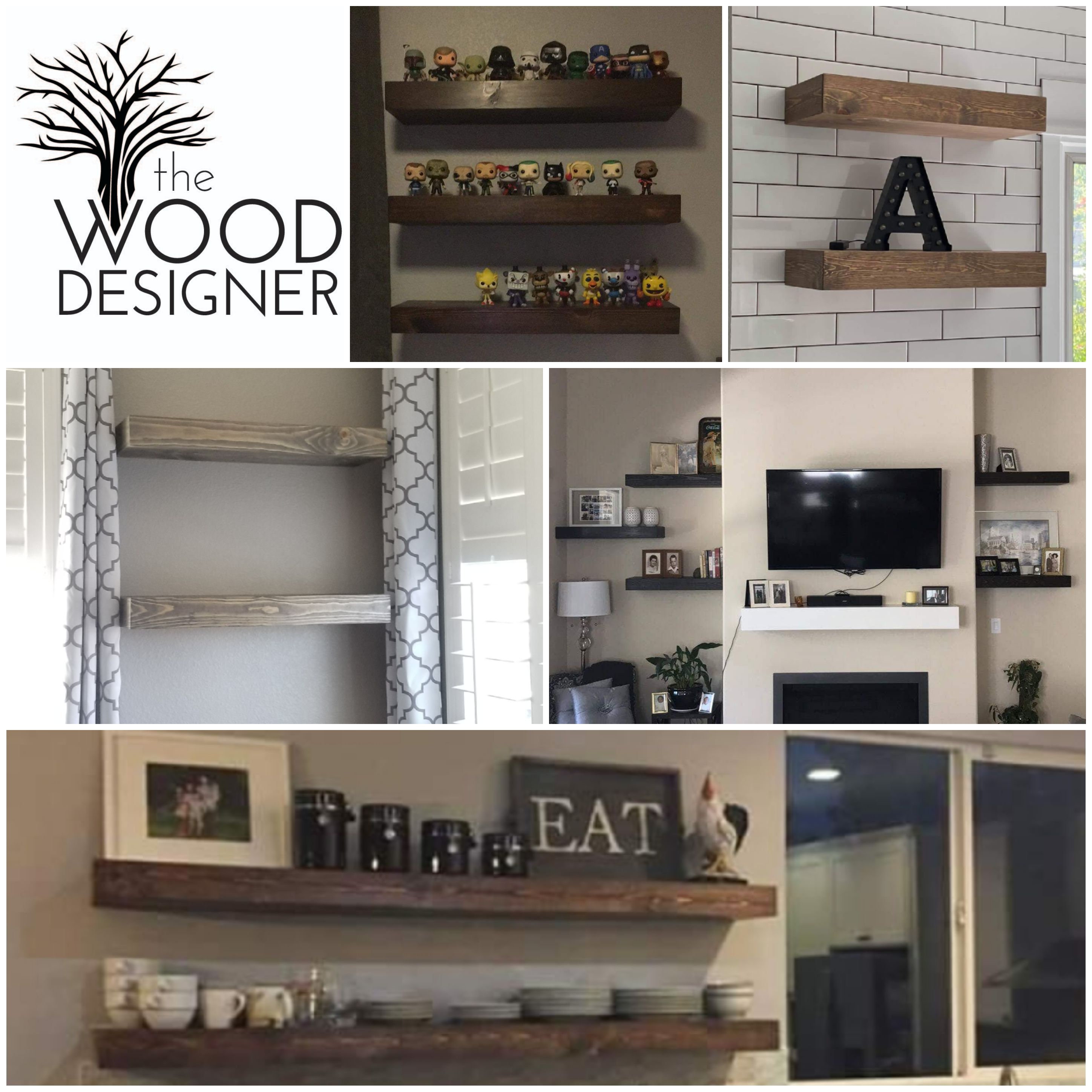 Solid Wood Floating Shelves (free Shipping) - Etsy
