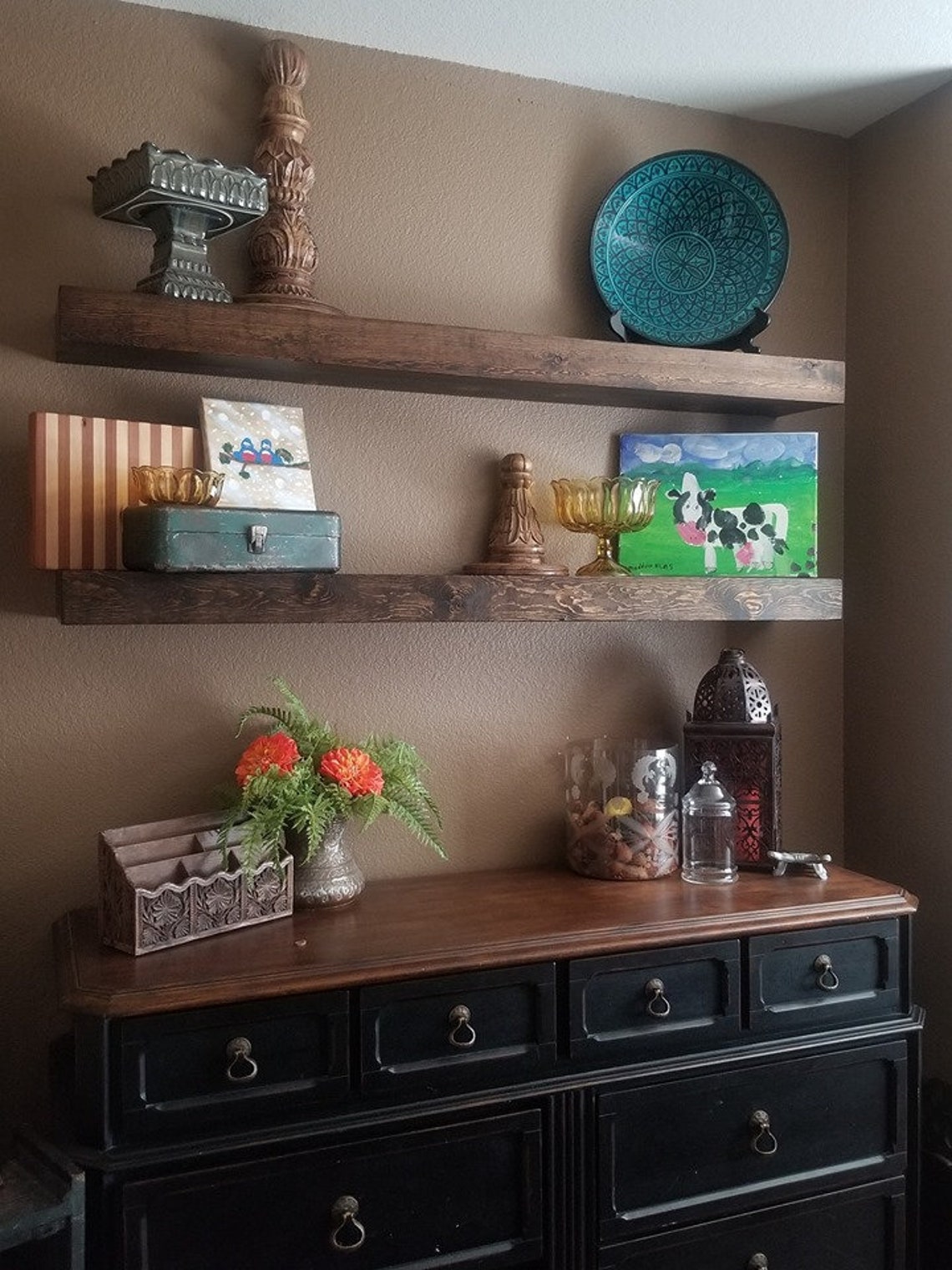 Solid Wood Floating Shelves free Shipping | Etsy