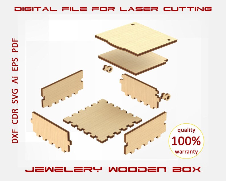 Wooden Jewelry Box, DXF CDR Vector Plan, Jewelry Holder - Etsy