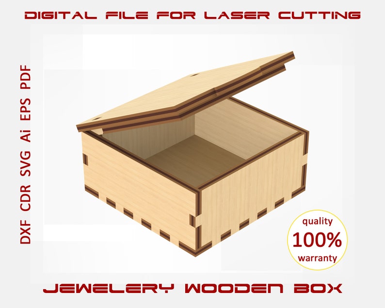 Wooden Jewelry Box, DXF CDR Vector Plan, Jewelry Holder - Etsy