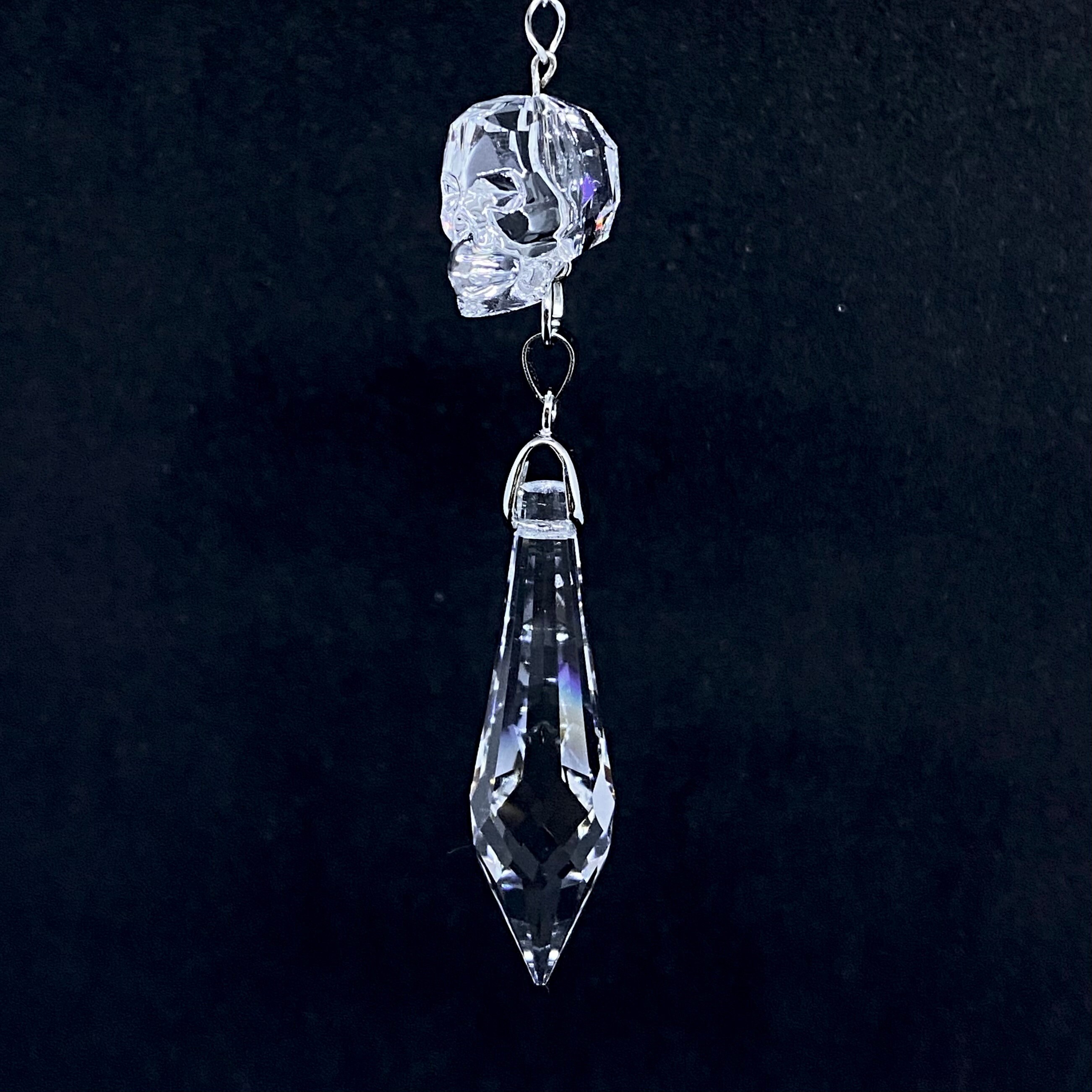 Swarovski ® Skull Crystal Suncatcher, Rainbow Maker, Skull and Drop ...