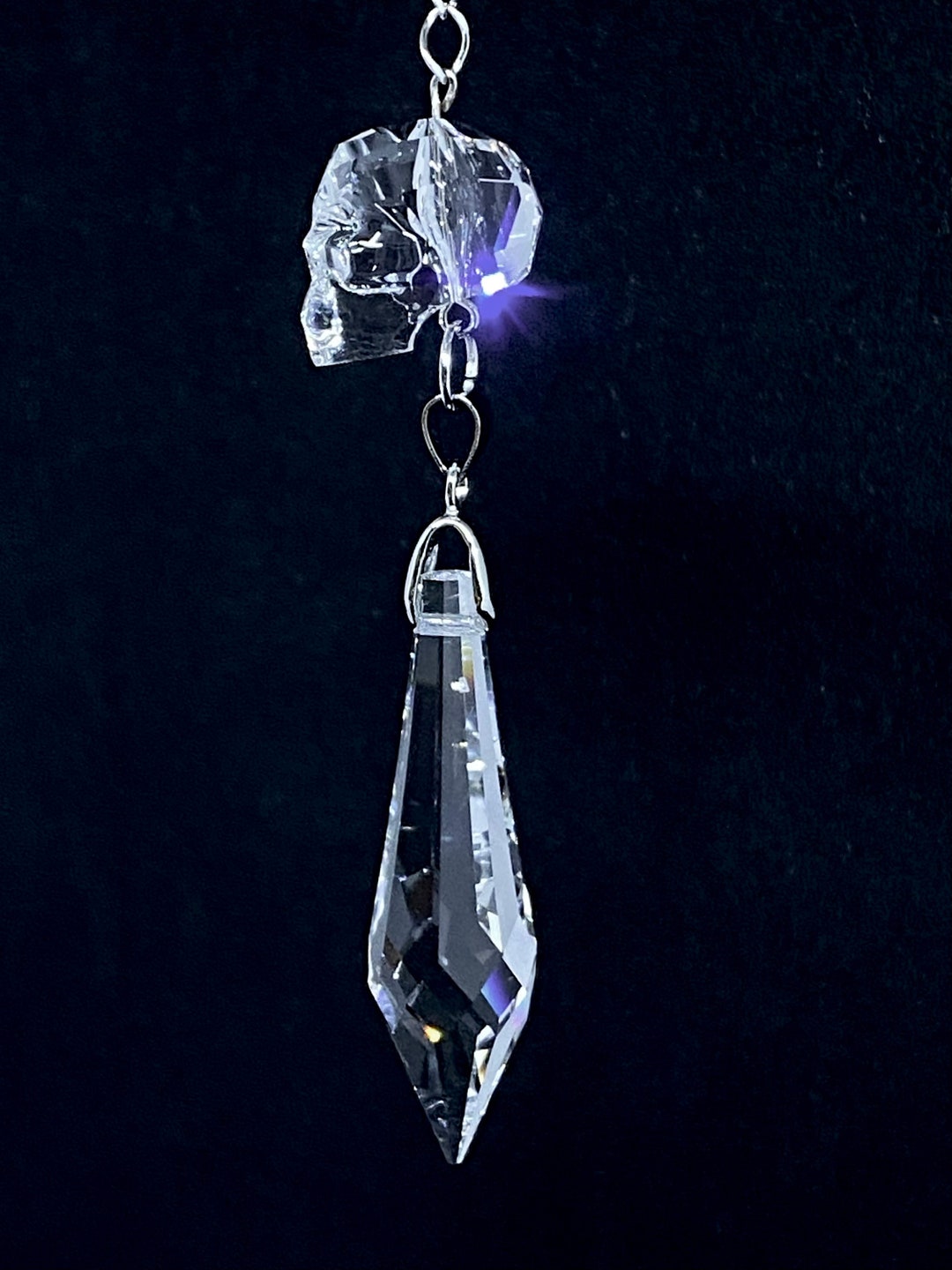 Swarovski ® Skull Crystal Suncatcher, Rainbow Maker, Skull and Drop ...