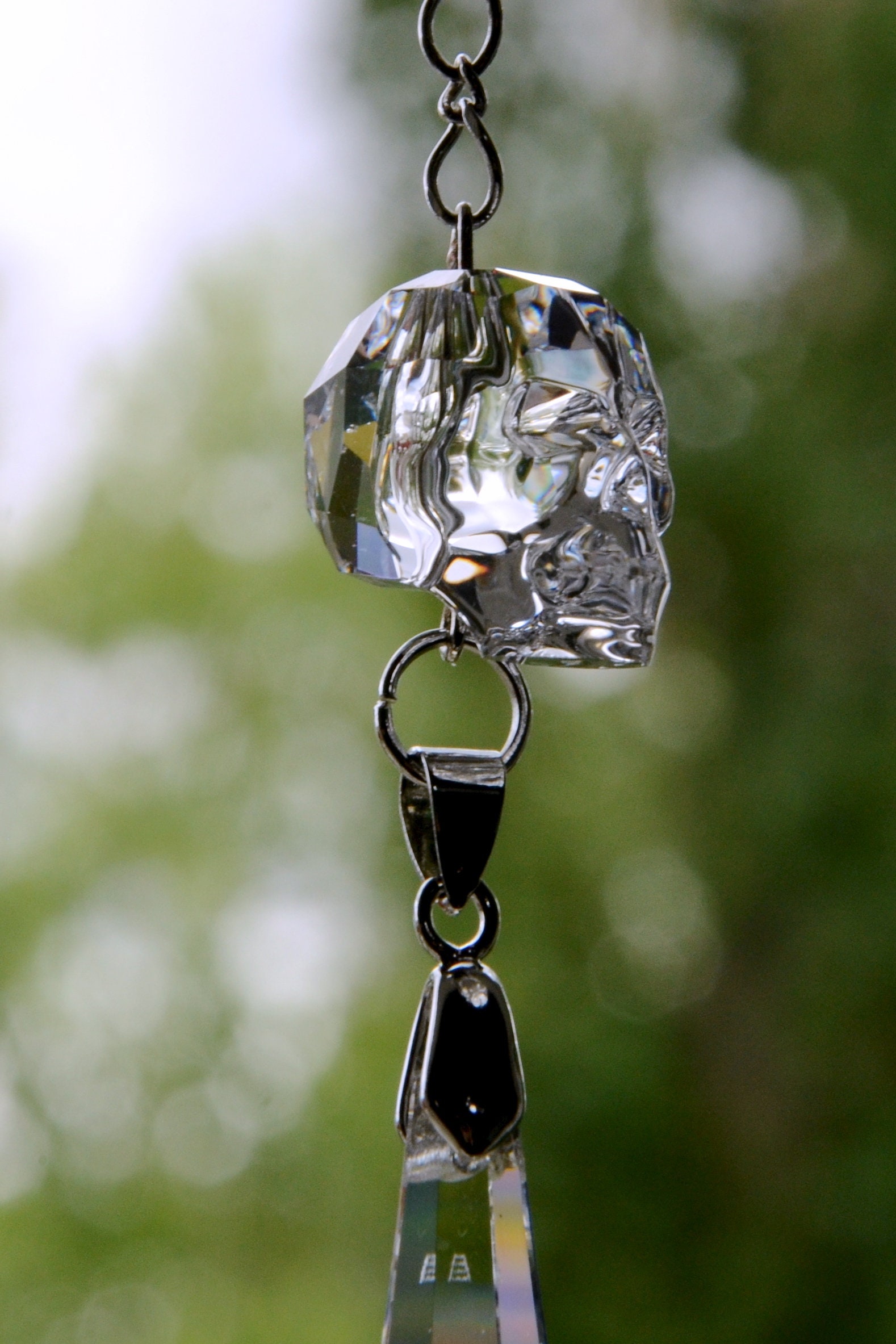 Swarovski ® Skull Crystal Suncatcher, Rainbow Maker, Skull and Drop ...