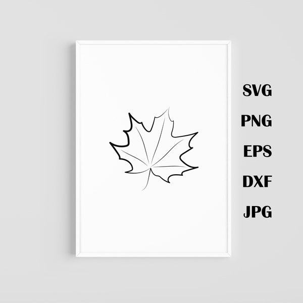 Maple Leaf Line Art - Etsy