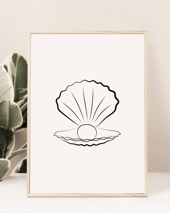 Pearl Clam Drawing