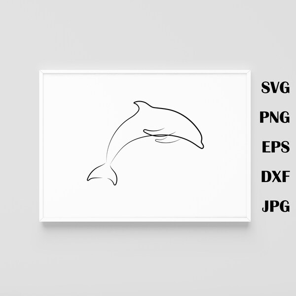 Dolphin Minimalist Art - Etsy