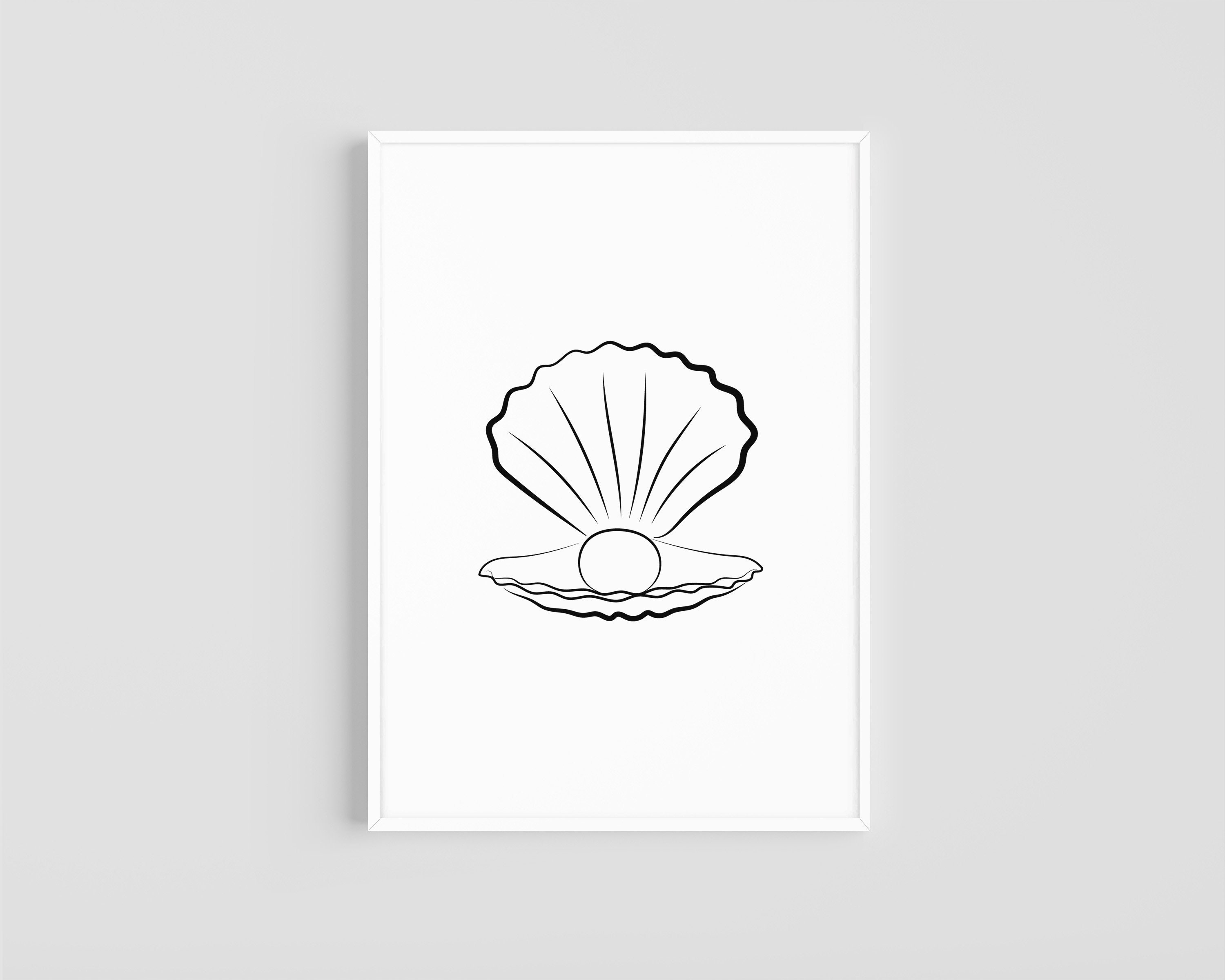 Simple Clam Drawing