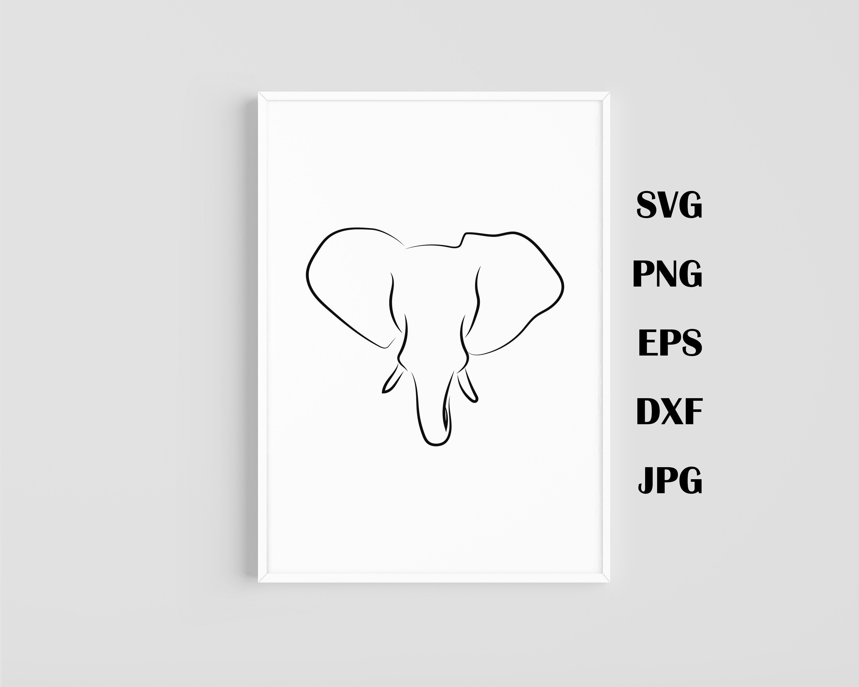 Asian Elephant Face Drawing