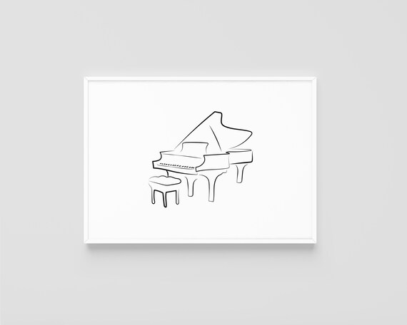 Simple Piano Drawing