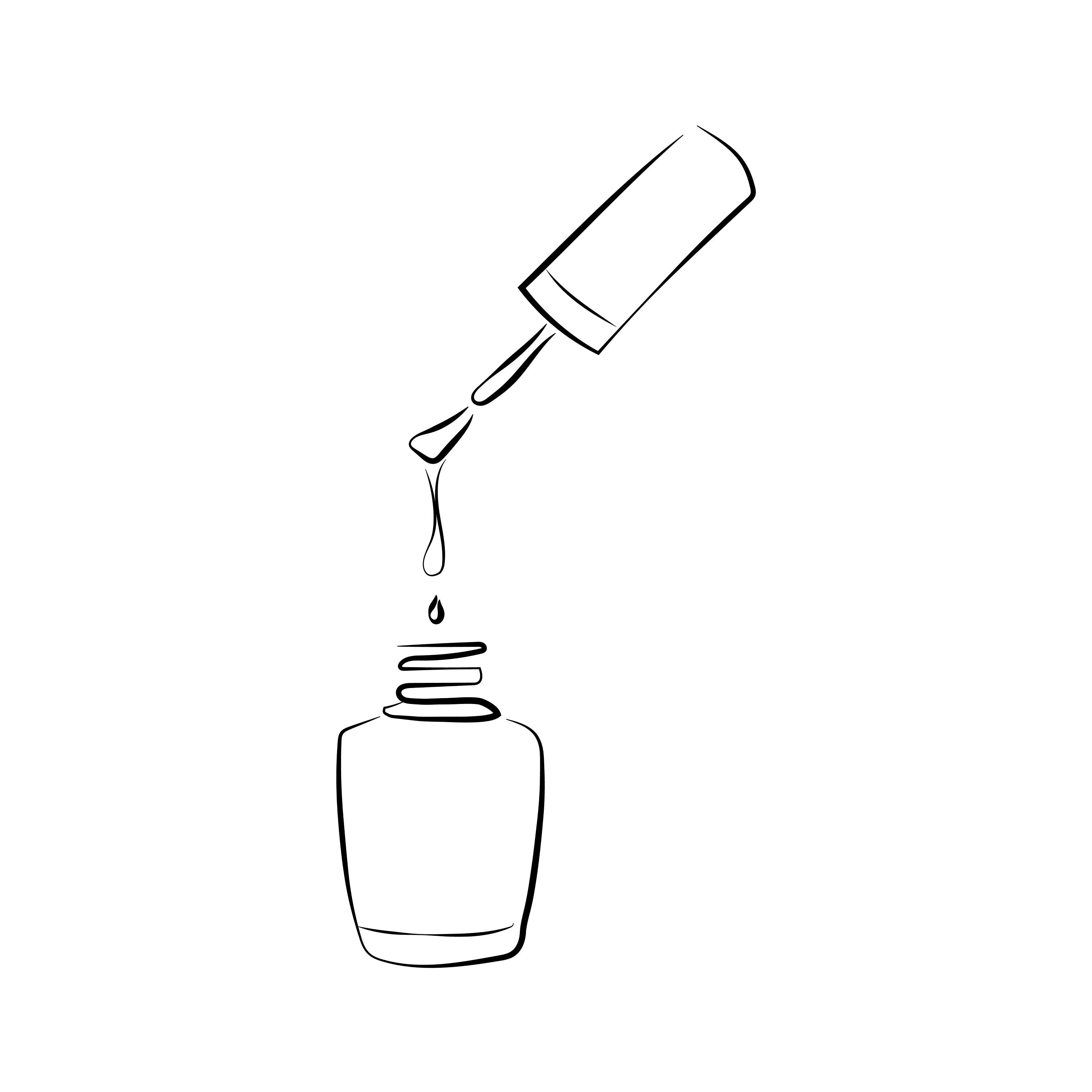 Nail Polish DIGITAL Download Print Line Deco Drawing Sketch Minimal ...