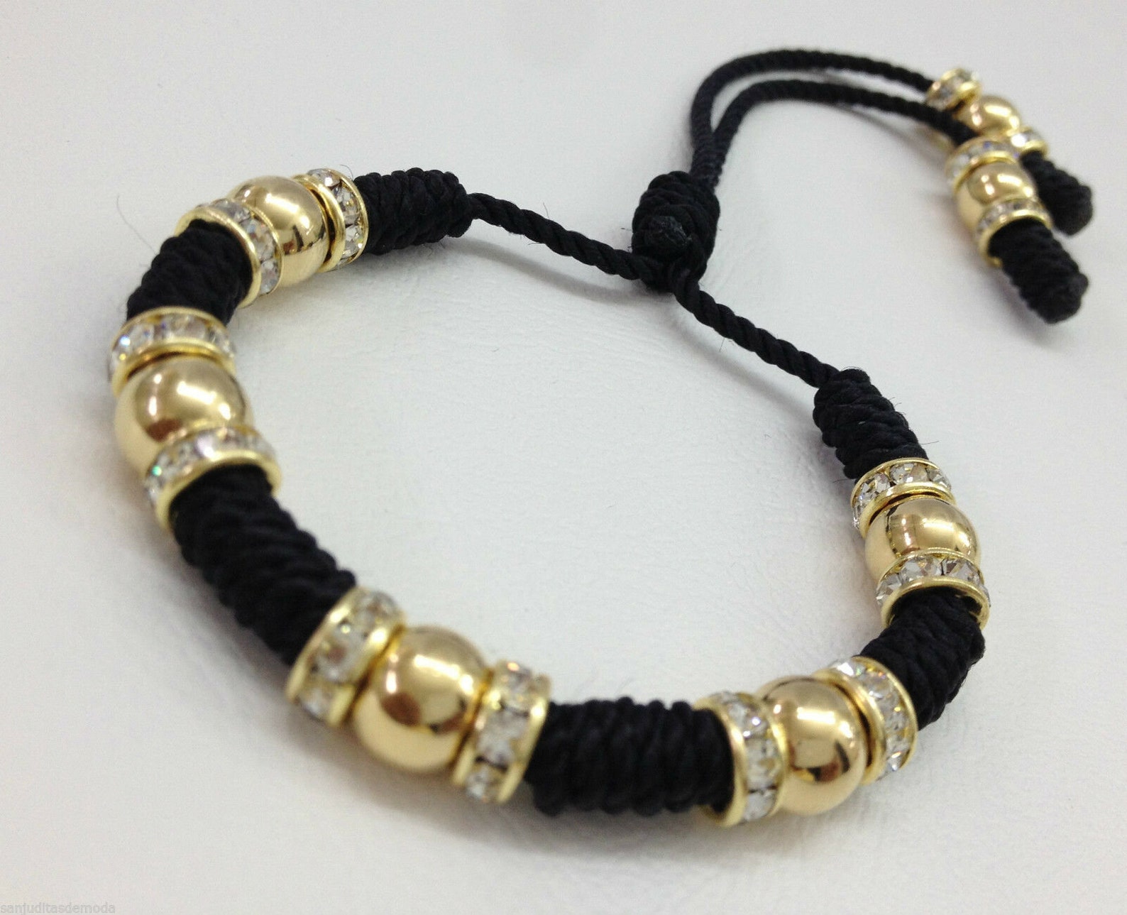 Pulsera Negra Estilo Sinaloense Con Oro Laminado - Etsy
