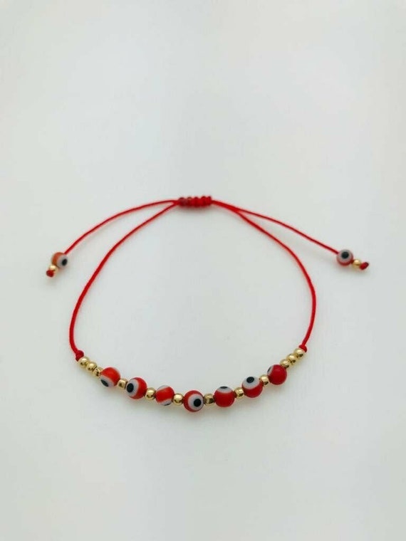 Pulsera Roja 9 Ojitos proteccion Mal De Ojo Red Evil Eye | Etsy