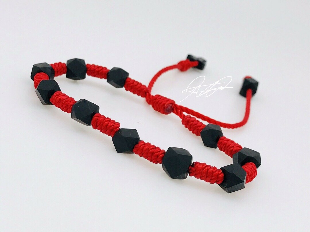 Pulsera De Azabache, Jet Stone Red Bracelet - Etsy