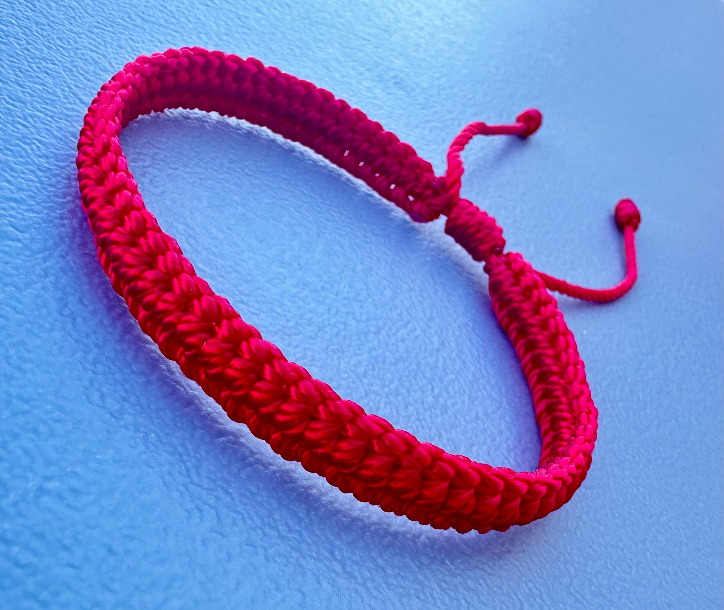 Pulsera Roja Para Proteccion Tejida Doble - Etsy