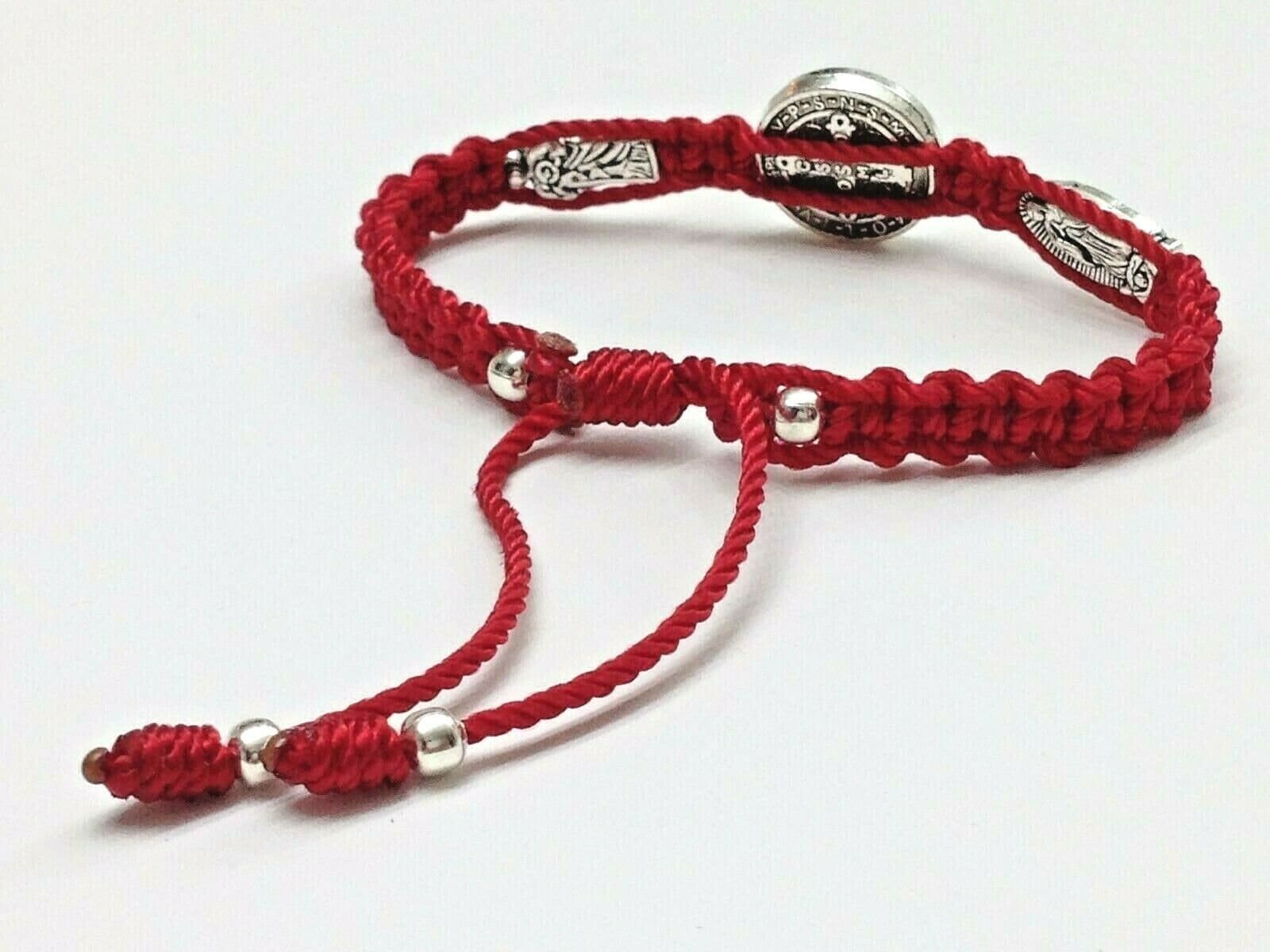 Pulsera roja de proteccion virgen De Guadalupe san Benito y | Etsy