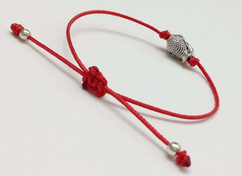 Buddha Red String Bracelet Pulsera Roja De Buddha - Etsy