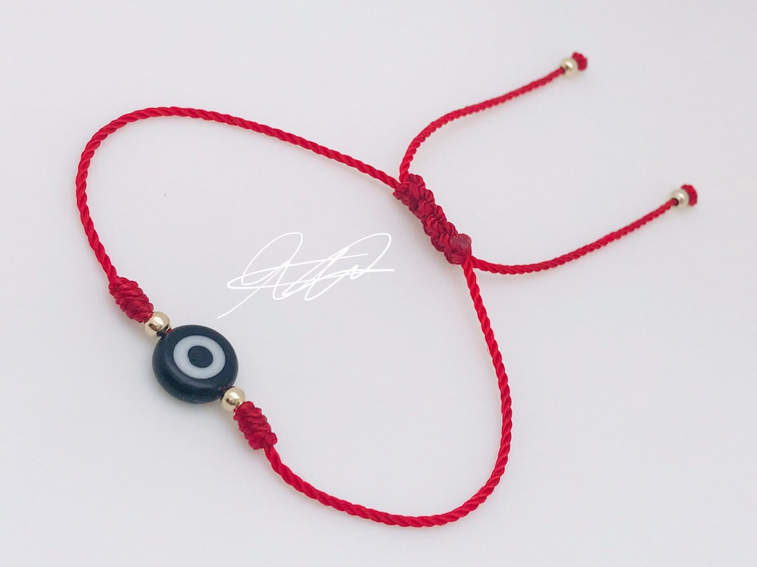 Pulsera Roja Para Protección De Mal De Ojo Con Ojo Turco Color Negro - Etsy