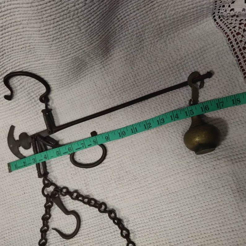 Antique Turkish Ottoman Scale Hanging Wrought Iron Contra - Etsy