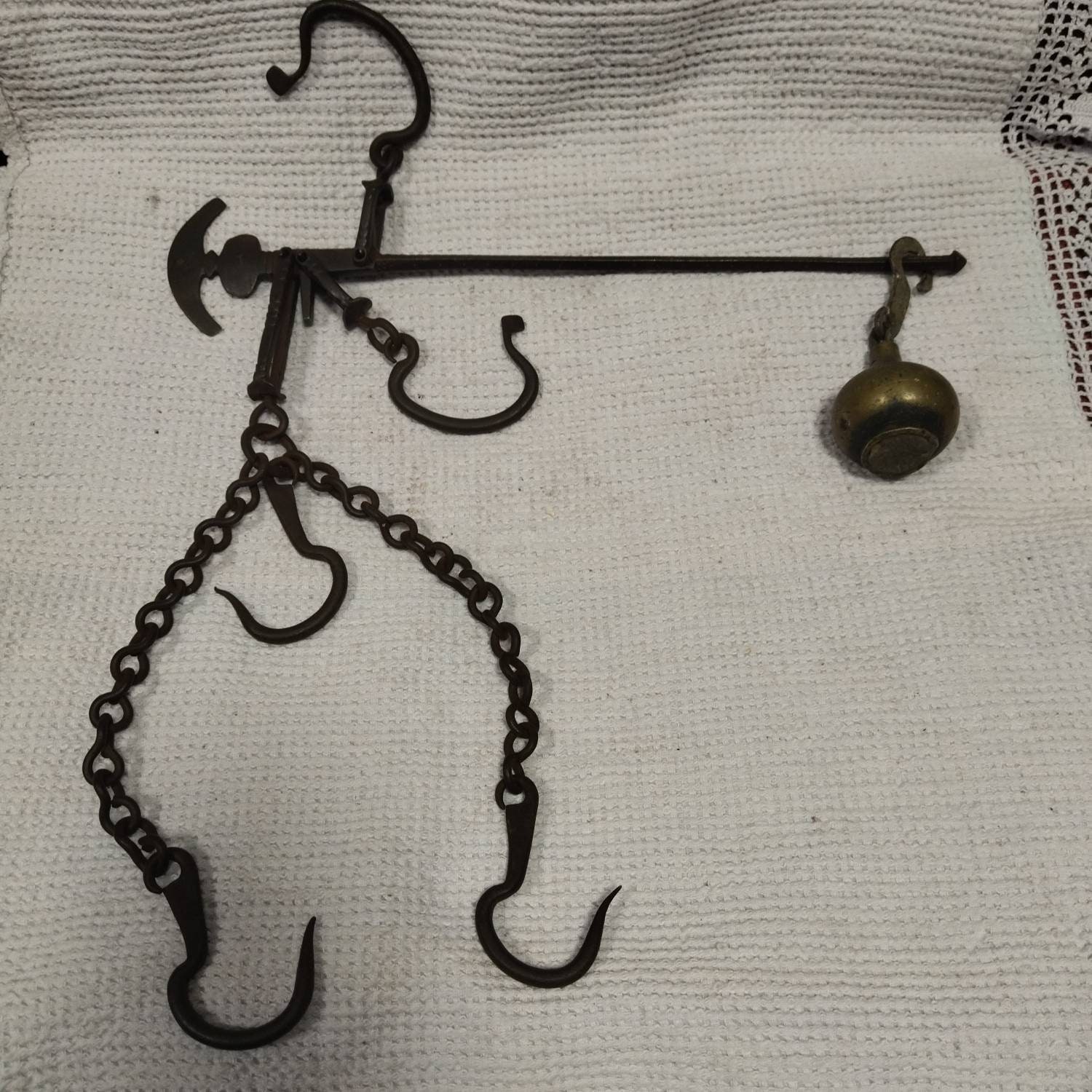 Antique Turkish Ottoman Scale Hanging Wrought Iron Contra - Etsy