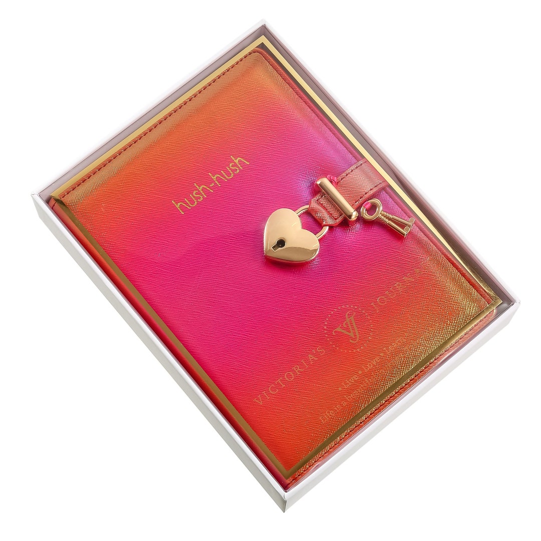 Heart Lock Diary for Girls With Key (iridescent Red) - Etsy