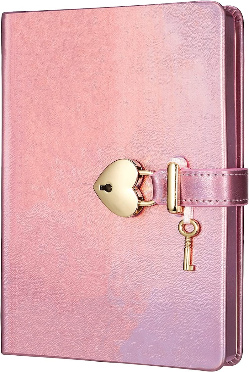 Heart Lock Diary for Girls With Key (metallic Pink) - Etsy