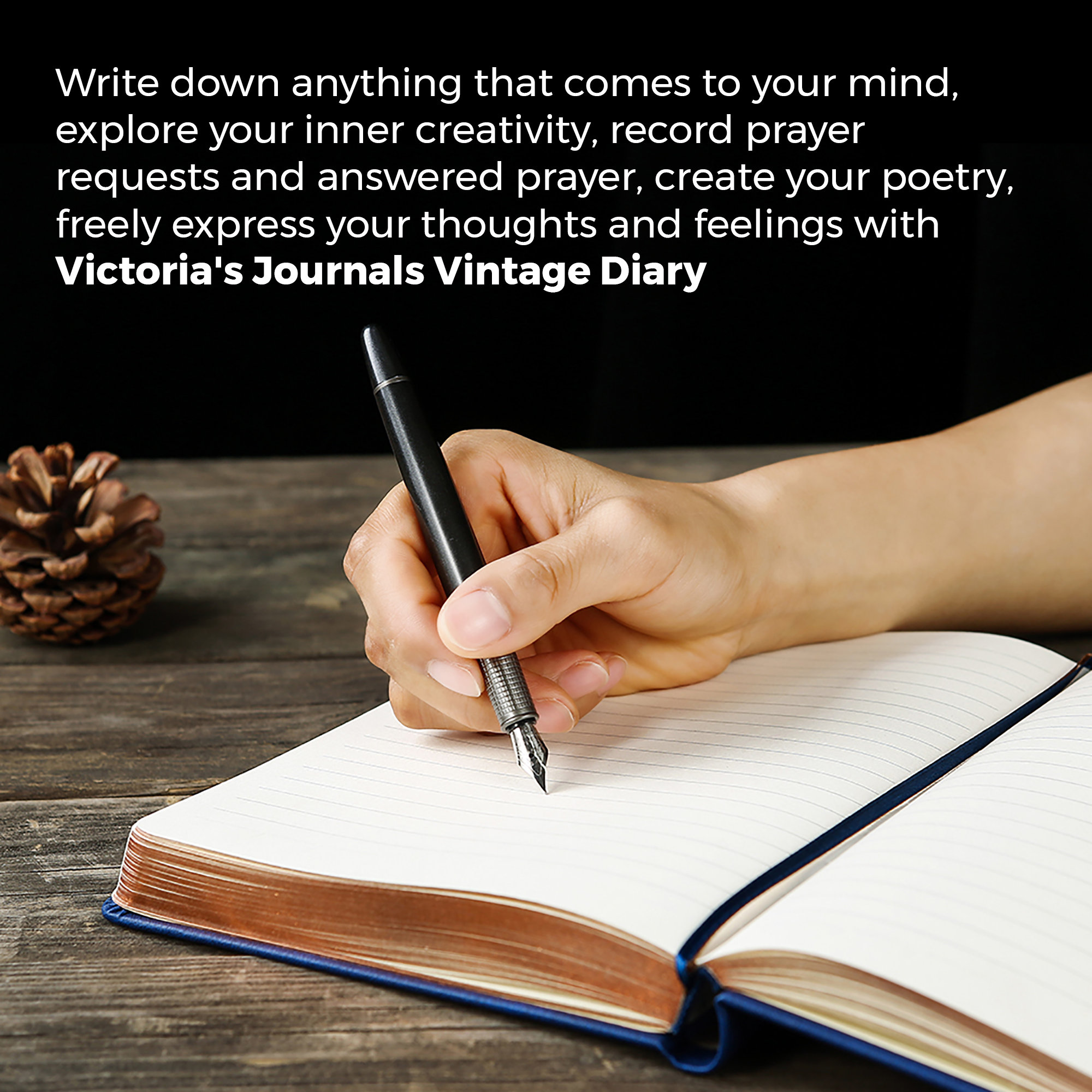 Victoria's Journals Classic Antique, Vintage Style Diary for Men and ...