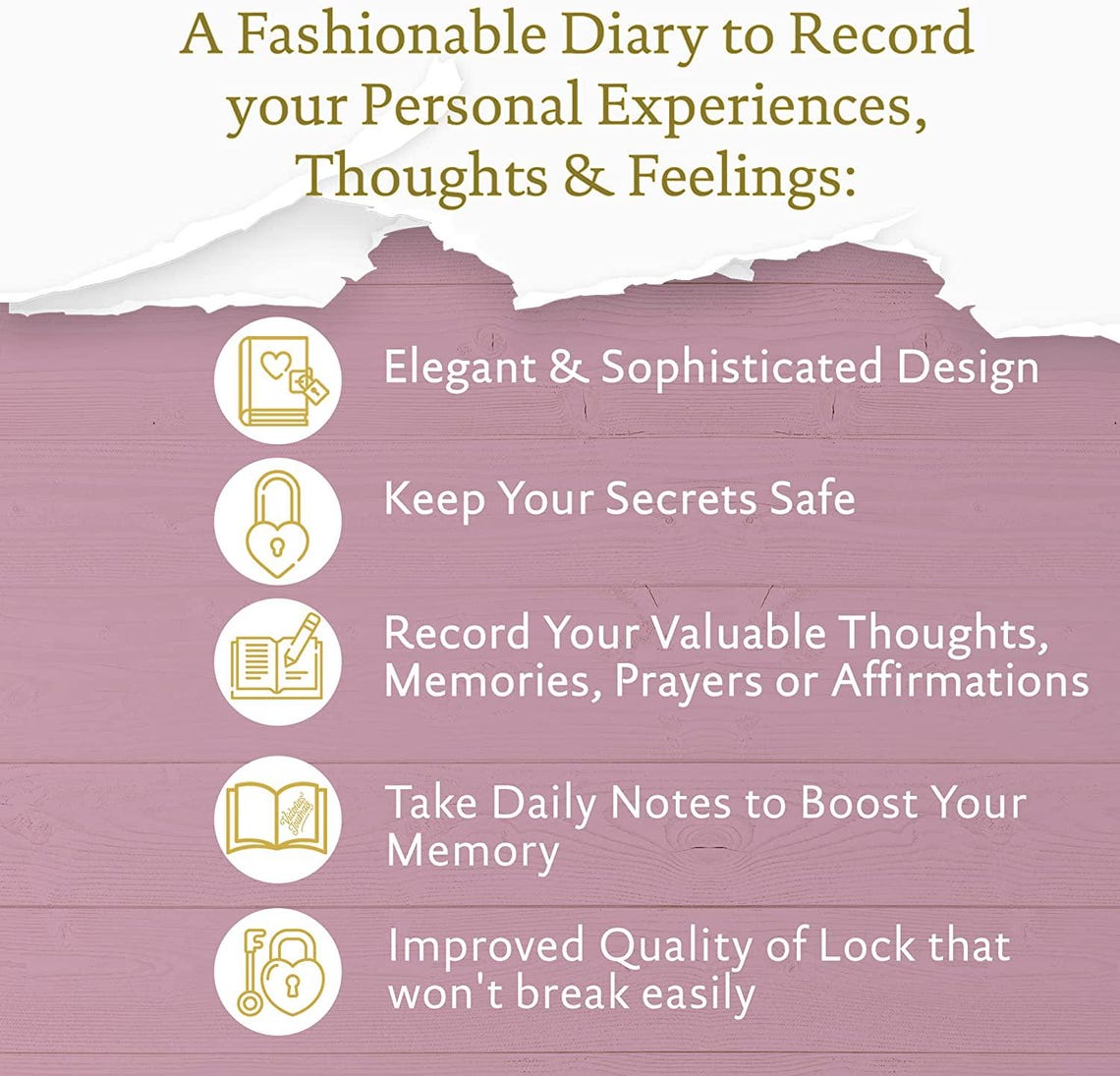 Heart Lock Diary for Girls With Key (metallic Pink) - Etsy