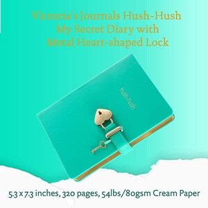 Heart Lock Diary: Mint Green Journal With Key - Etsy