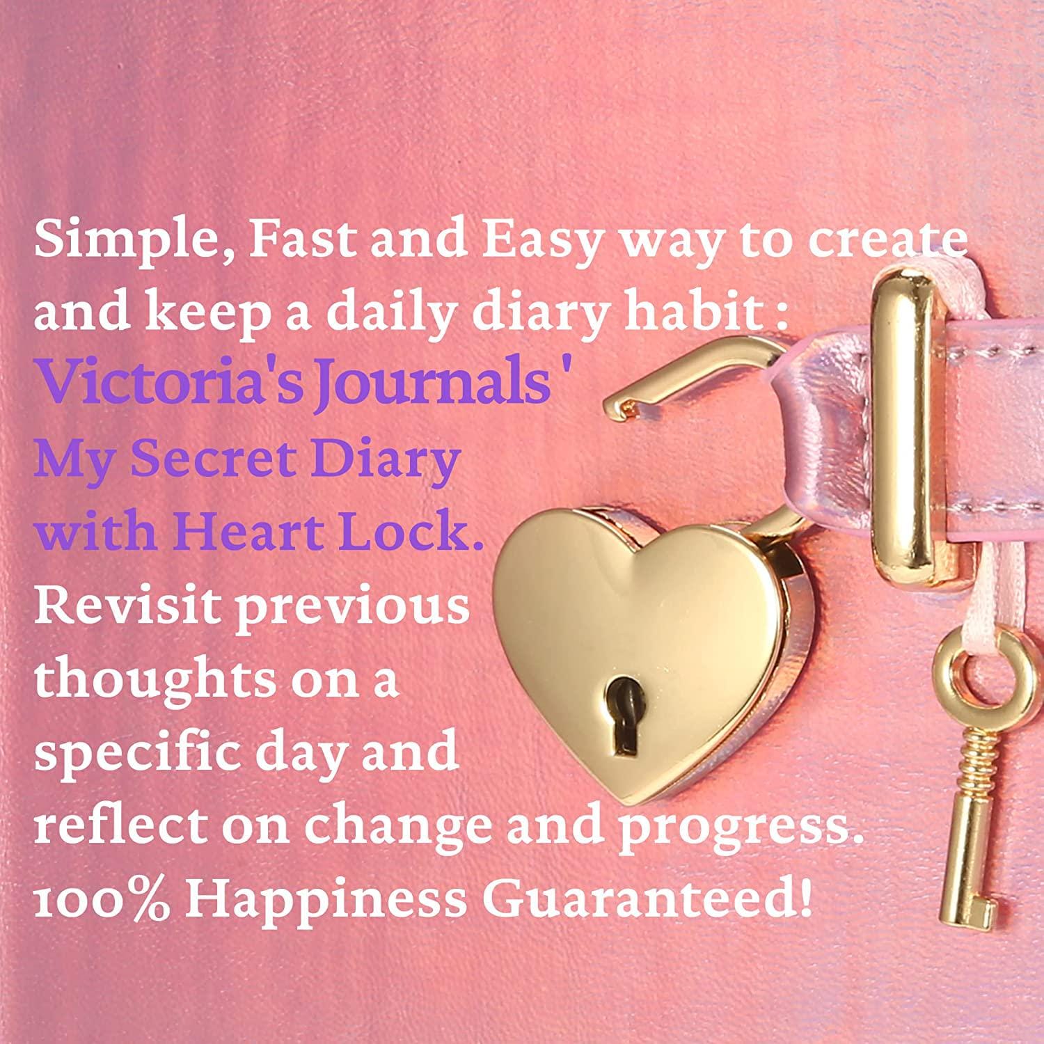 Heart Lock Diary for Girls With Key (metallic Pink) - Etsy
