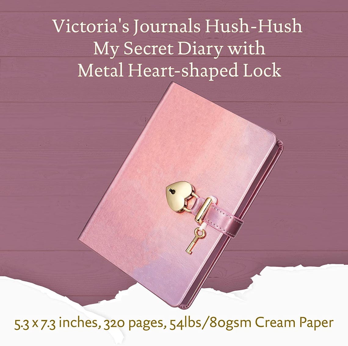 Heart Lock Diary for Girls With Key (metallic Pink) - Etsy