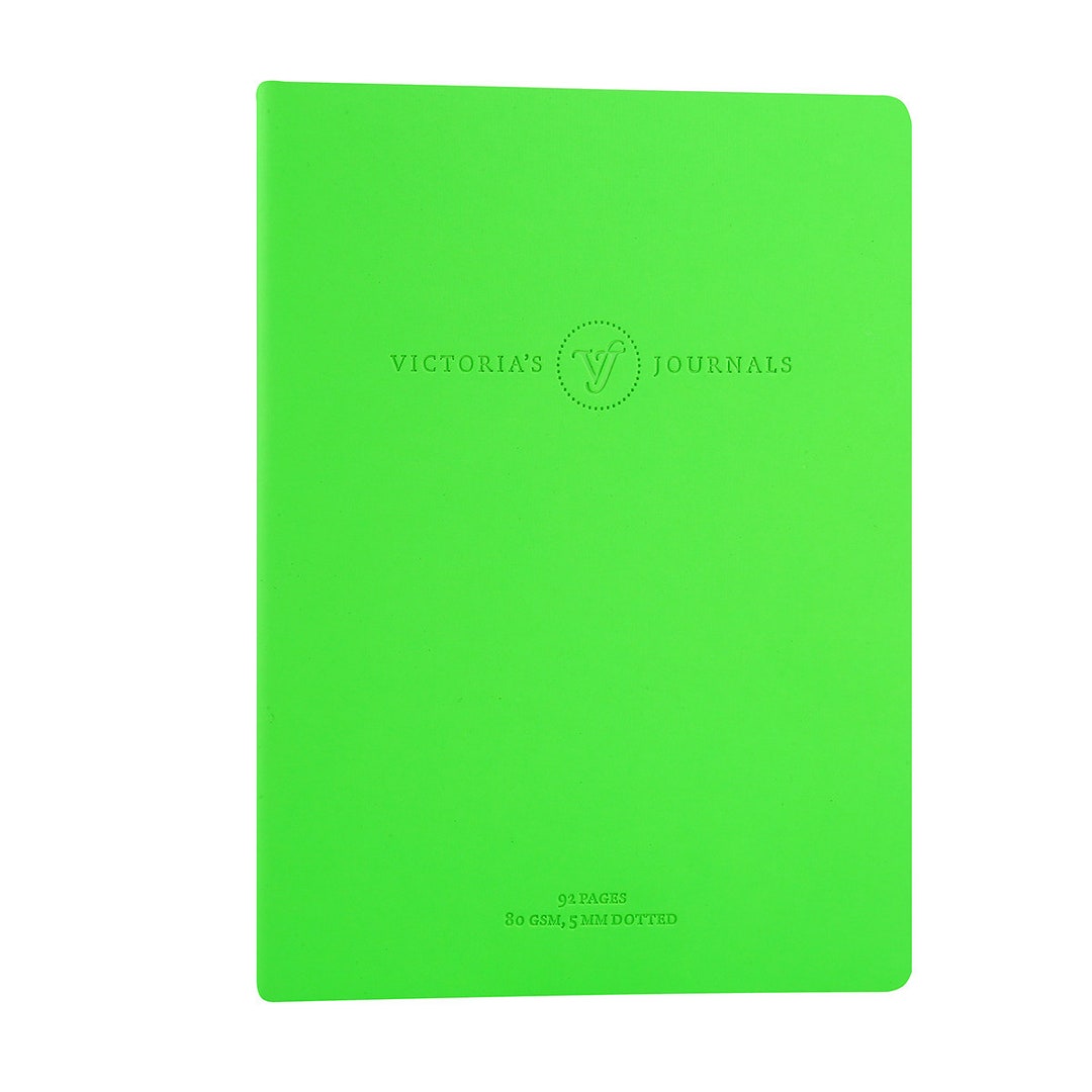 Victoria's Journals Neon Dotted Bullet Journal, Flexy Leatherette Cover ...