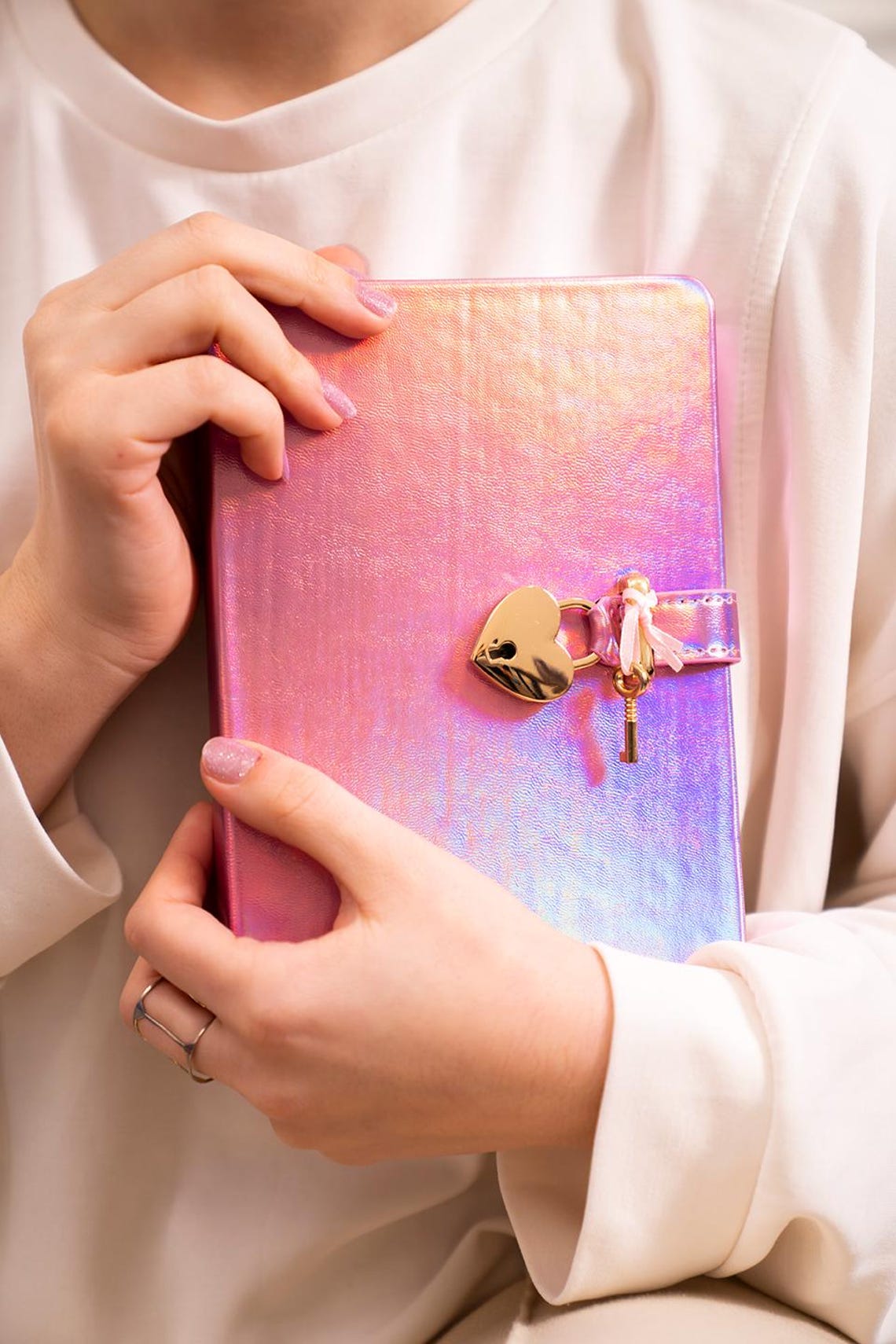 Heart Lock Diary for Girls With Key (metallic Pink) - Etsy