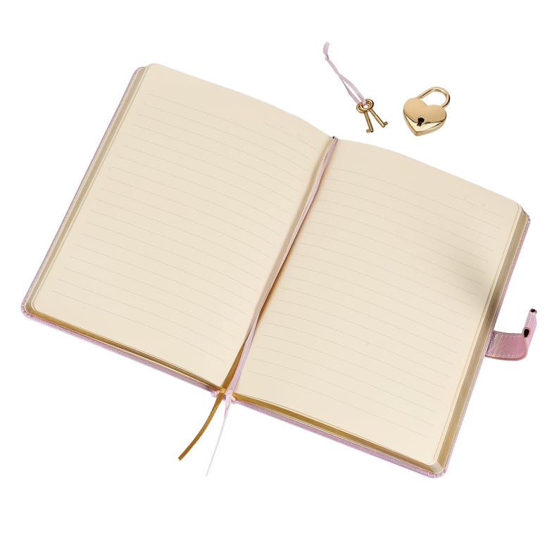 Heart Lock Diary for Girls With Key (metallic Pink) - Etsy