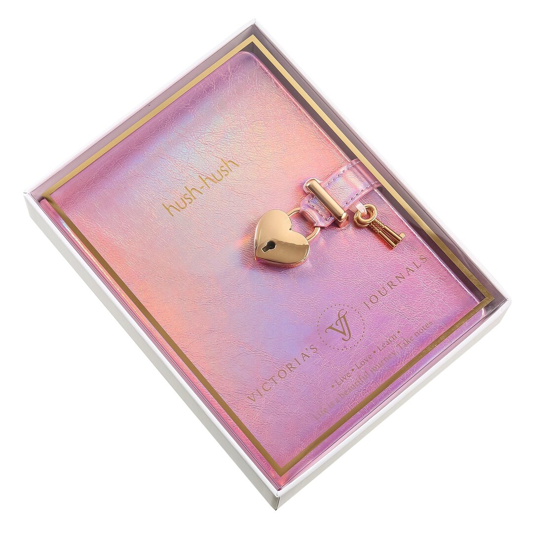 Heart Lock Diary for Girls With Key (metallic Lilac) in a Gift Box - Etsy