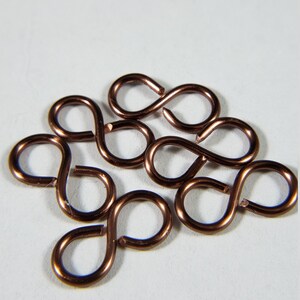 Connector Infinity Link Figure 8 18 Gauge Wire Vintage Bronze Silver ...