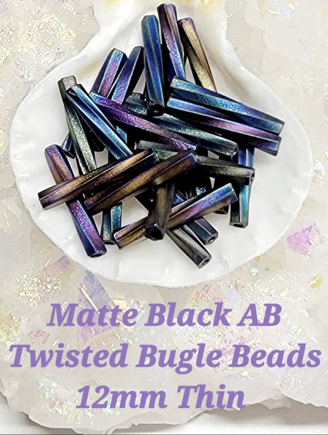 Twisted Bugle Beads 8 Color Options Miyuki 12mm Thin Glass Beads 5grams ...