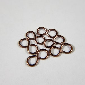 Connector Infinity Link Figure 8 18 Gauge Wire Vintage Bronze Silver ...