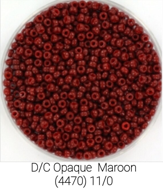 Duracoat OPAQUE MAROON Miyuki 11/0 Round Glass Seed Beads | Etsy