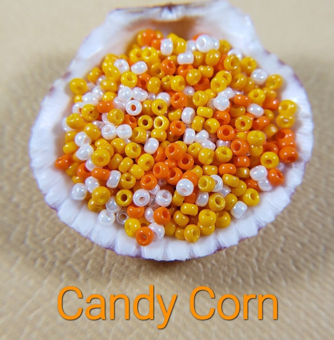 CANDY CORN 11/0 Miyuki Glass Seed Beads in House Special Blend 12.5 ...